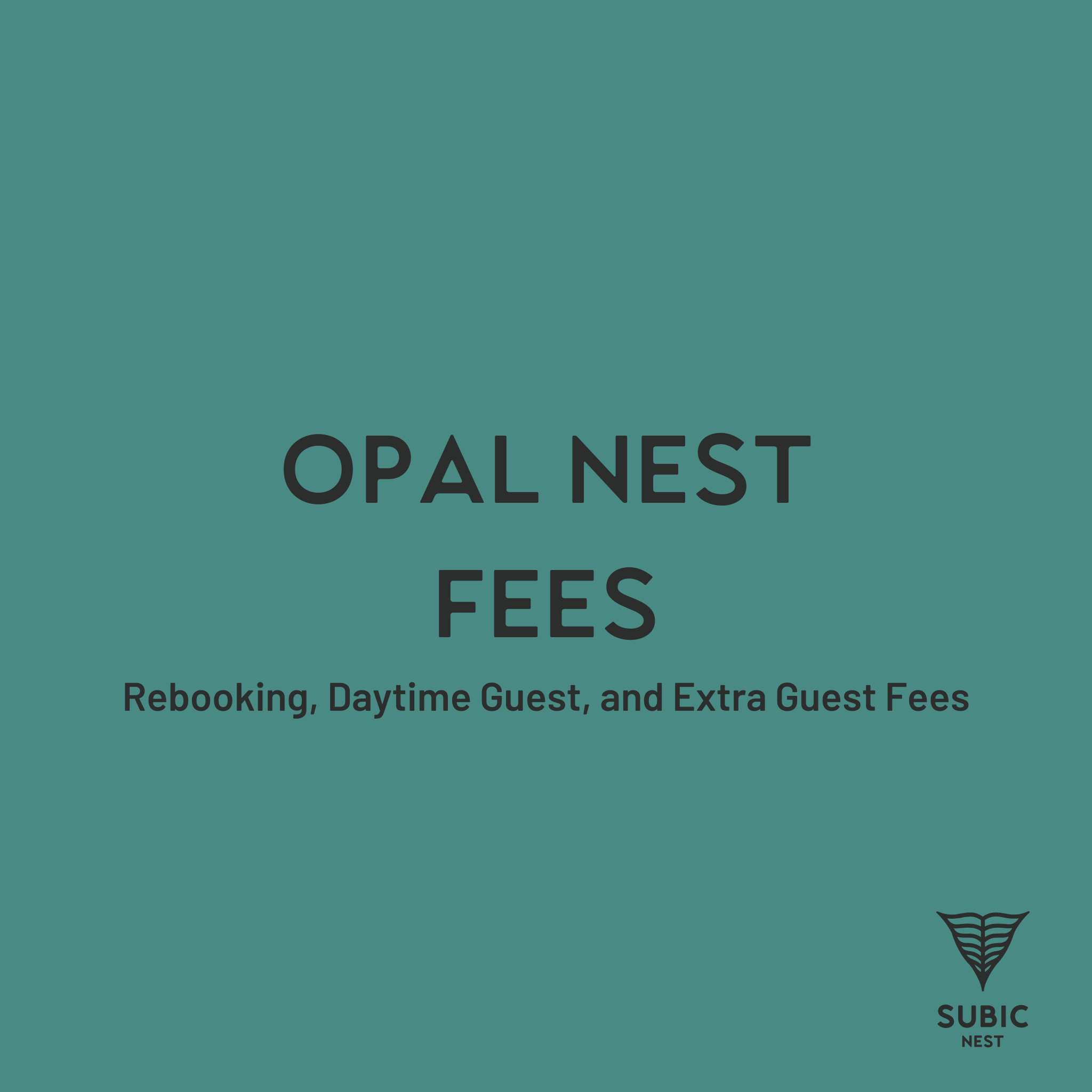Opal Nest Fees – Shop The Nest by the Sea
